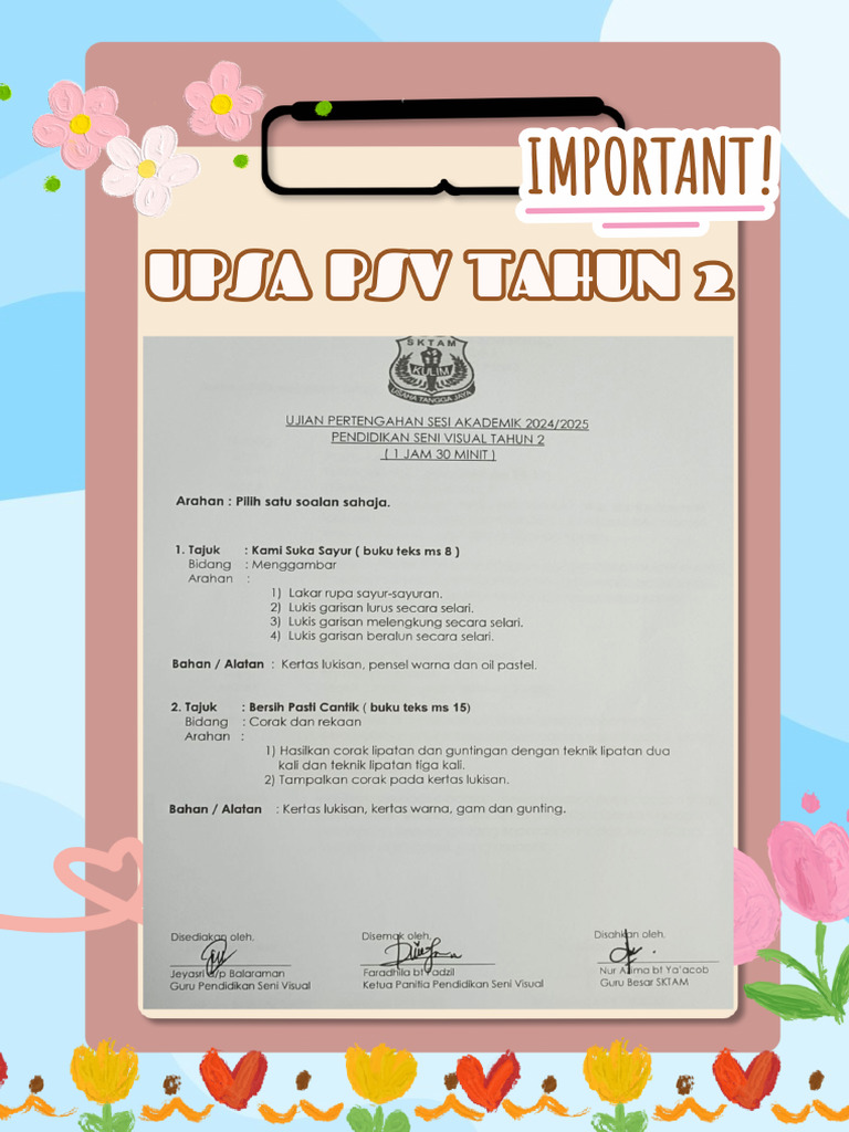 Upsa PSV Tahun 2 2024 1 | PDF