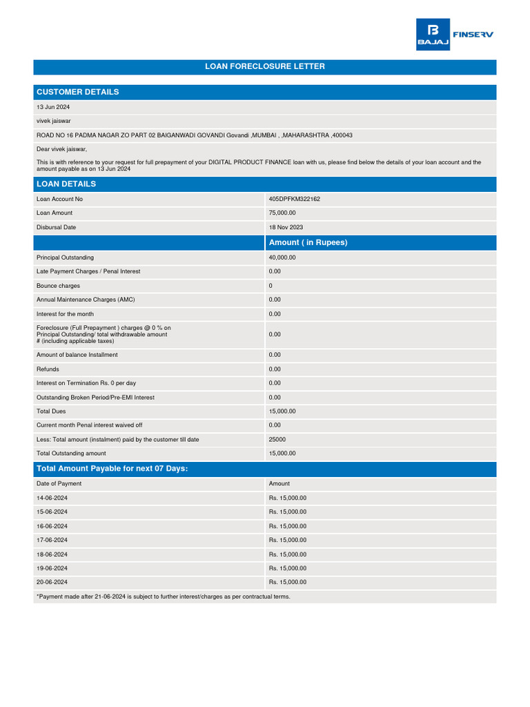 405DPFKM322162 FCR | PDF | Cheque | Interest
