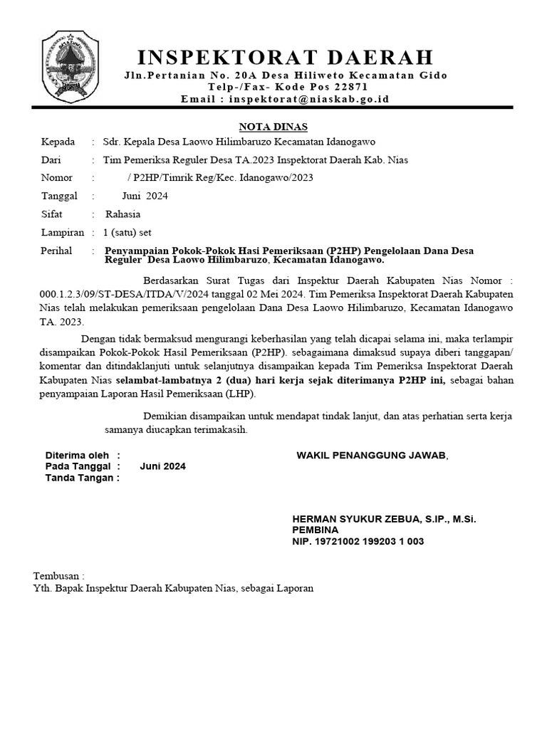 Konsep P2HP Laowo Hilimbaruzo | PDF | Teknologi & Rekayasa