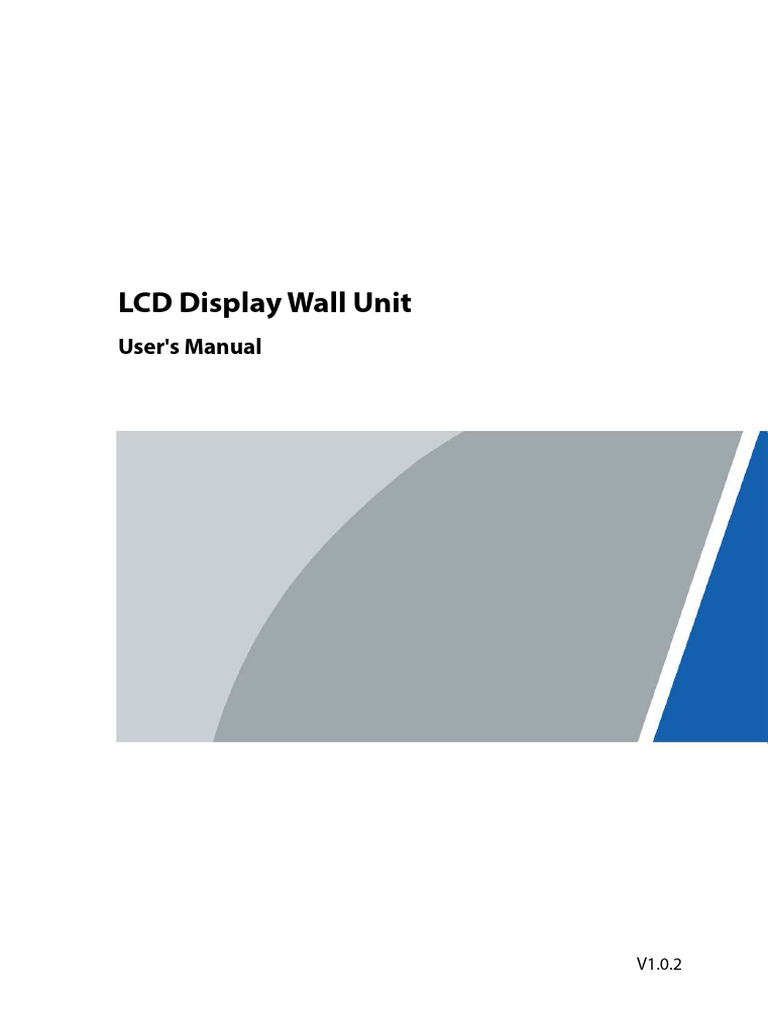 LCD Display Wall Unit - User - S Manual - V1.0.2 Eng | PDF | Computer Network | Menu (Computing)