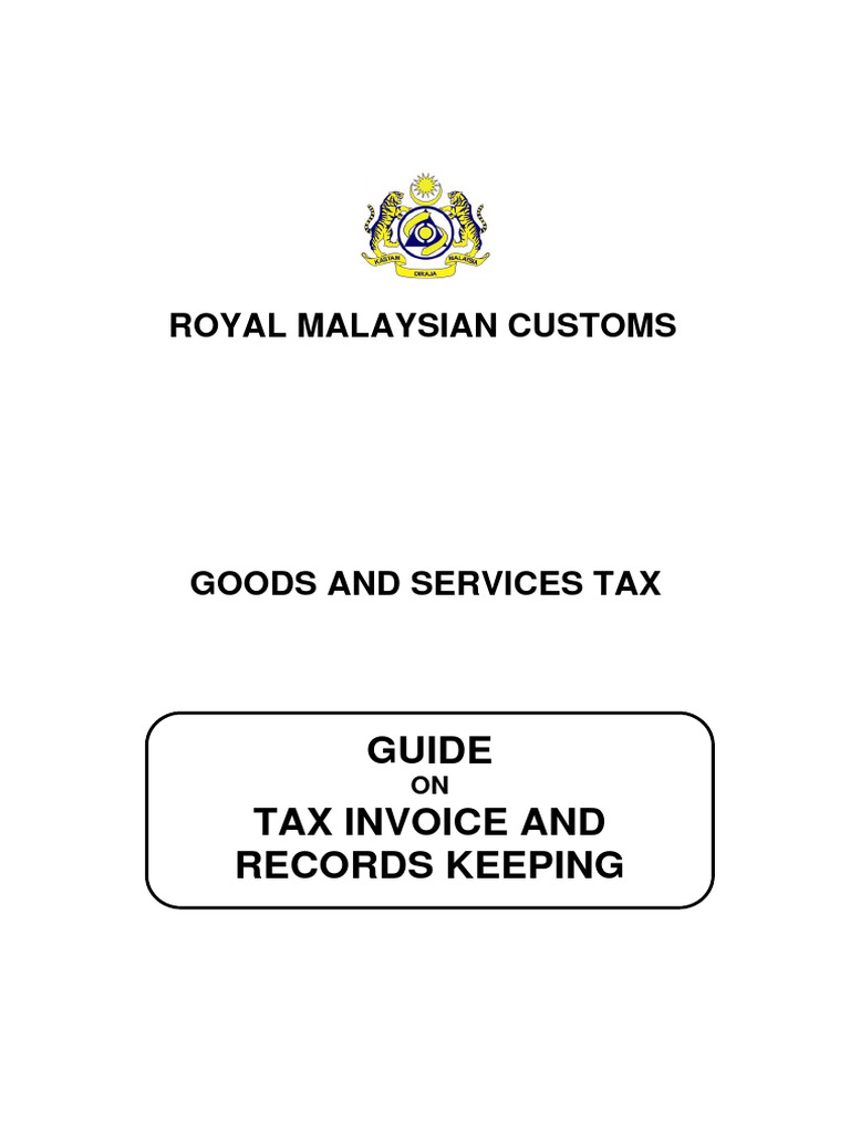 GST Guideline by Malaysian Royal Customs | PDF | Value Added Tax | Invoice