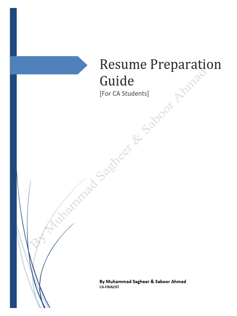 Resume Preparation Guide by Muhammad Sagheer 1711186220 | PDF | Résumé | Proofreading