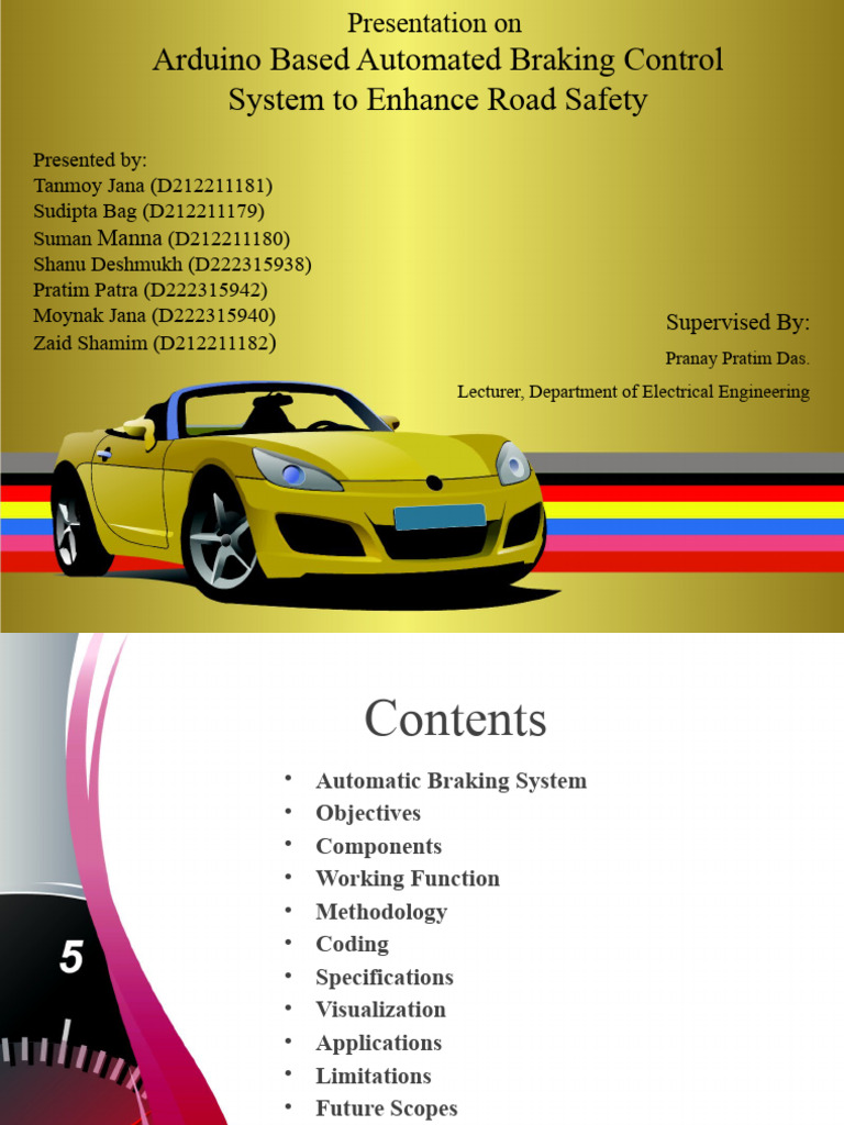 Project Report on Automated Braking System | Download Free PDF | Brake ...