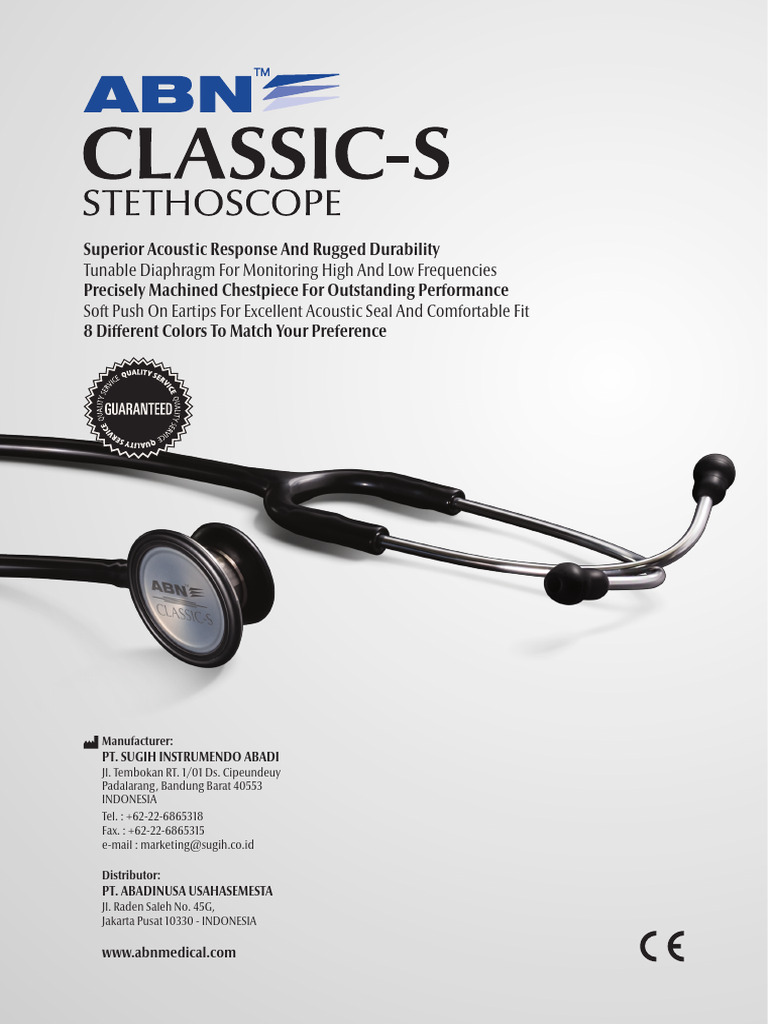 BROSUR ABN Classic S Stethoscope | PDF | Wellness