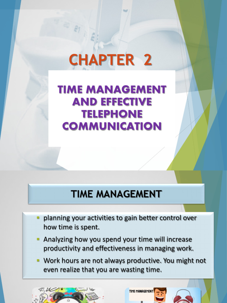 Chapter 2 - Time Management and Effective Telephone Communication ...