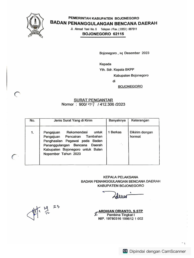 Pengantar Pencairan TPP | PDF