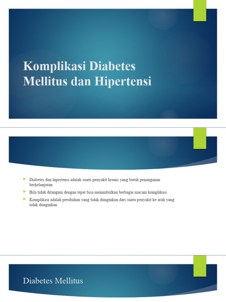 Komplikasi Diabetes dan Hipertensi | PDF