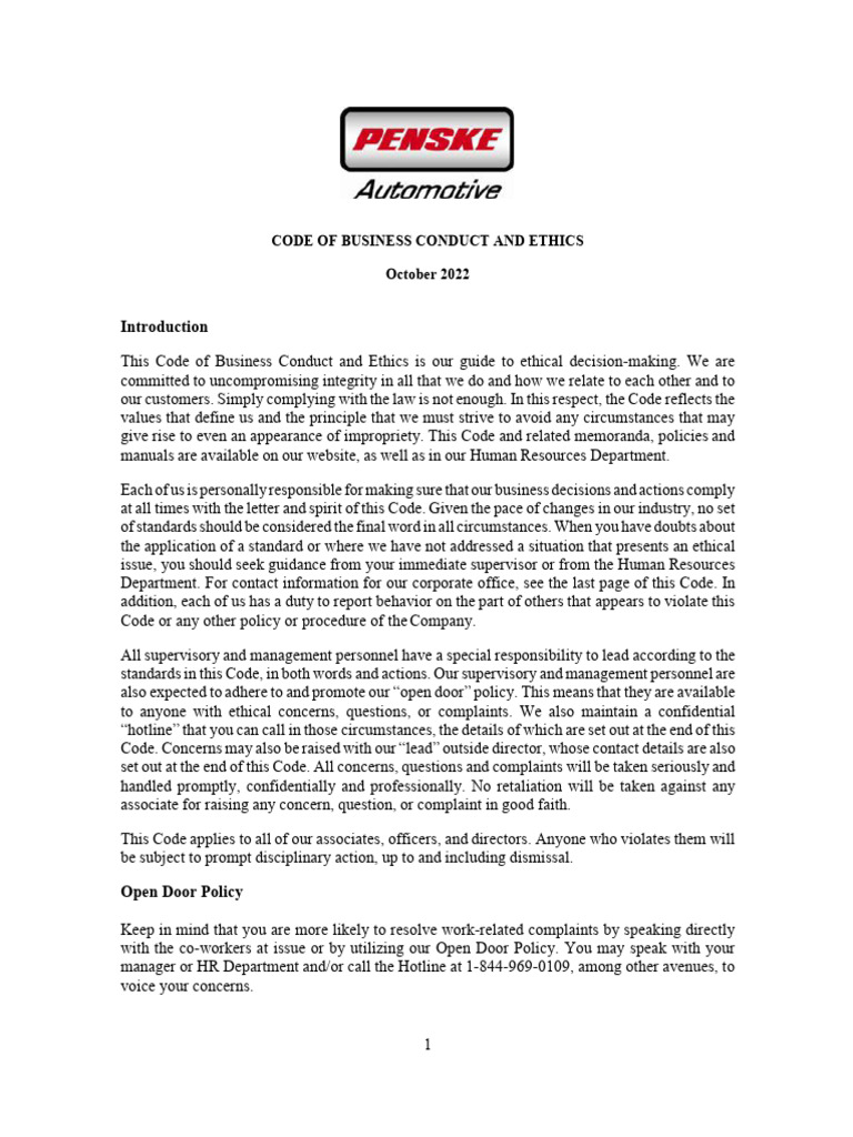 Code of Conduct 2022 | PDF | Insider Trading | Trade Secret