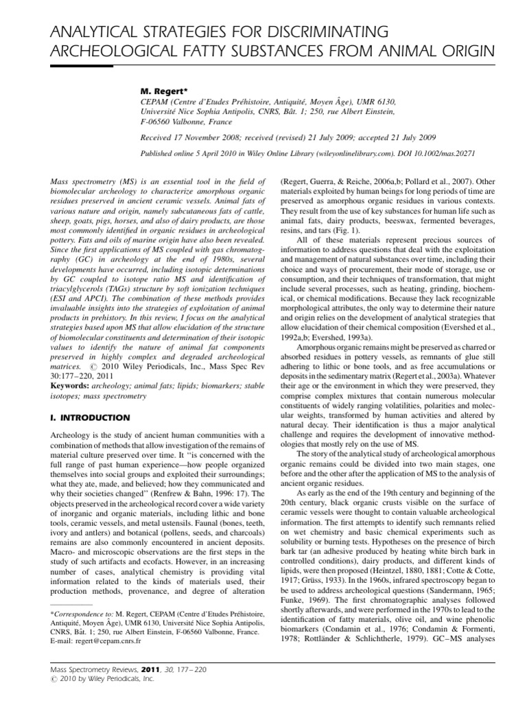 Regert-2011-Mass Spectrometry Reviews | PDF | Gas Chromatography | Mass ...