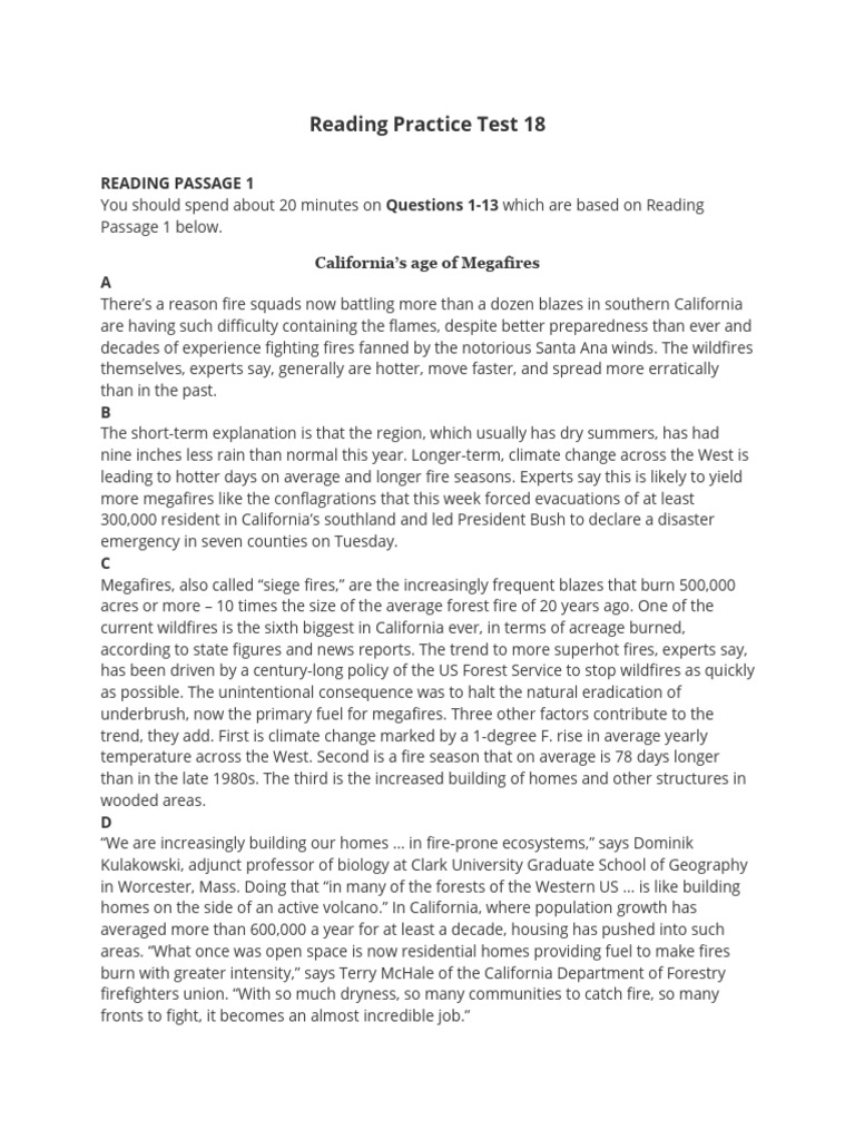 Academic Reading - Practice Tests - Test 18 - 19 | PDF | Laughter ...