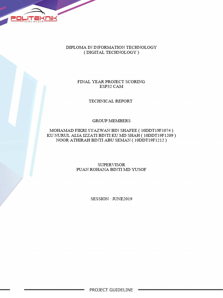 Proposal Projek ESP32 CAM untuk FYP | PDF | Seni