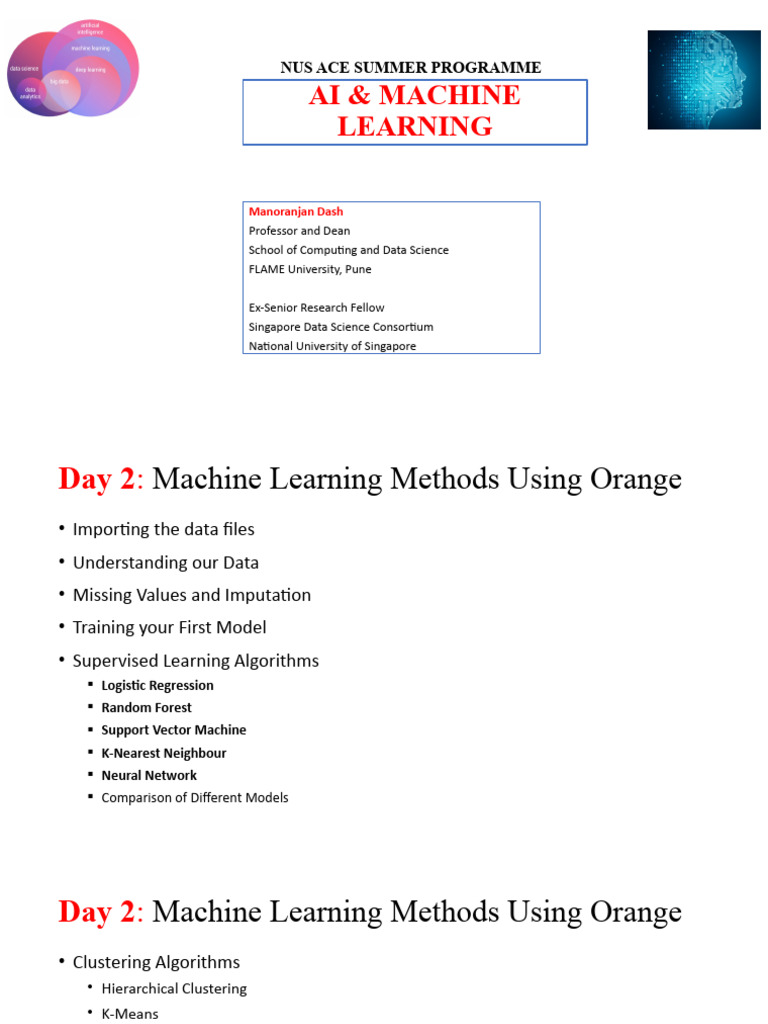 Day 2 Presentation | PDF | Support Vector Machine | Artificial Neural ...