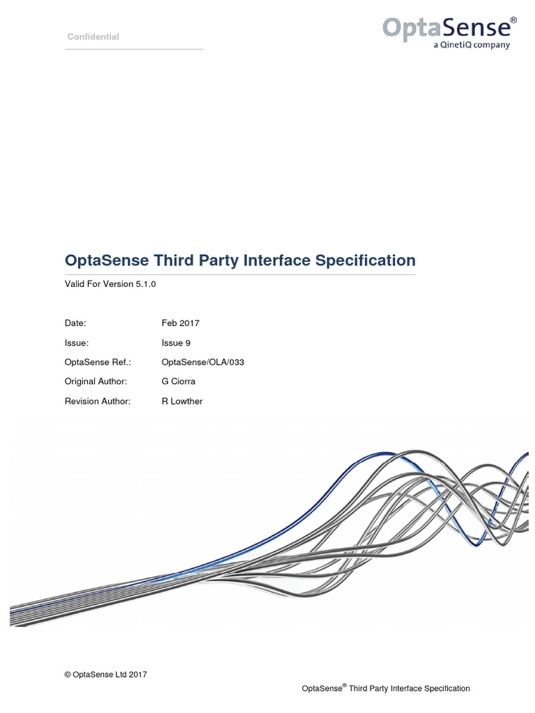 OptaSense Third Party Interface Specification | PDF | Xml | Web Server