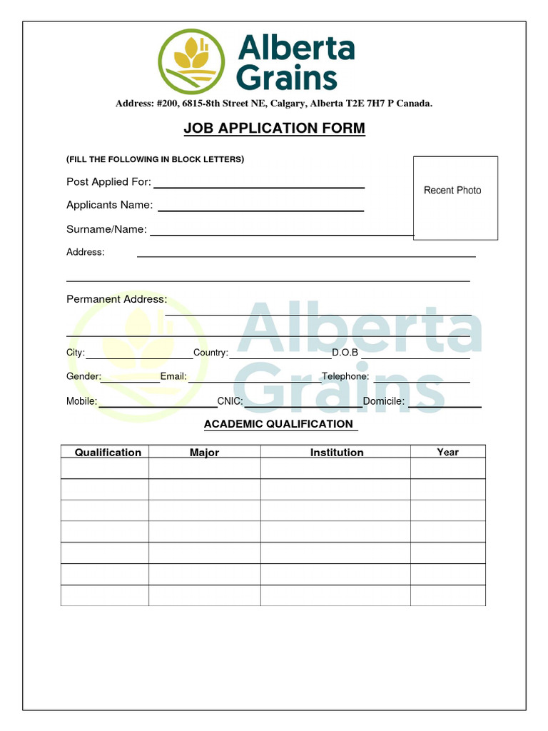 Job Application Form & Interview | PDF
