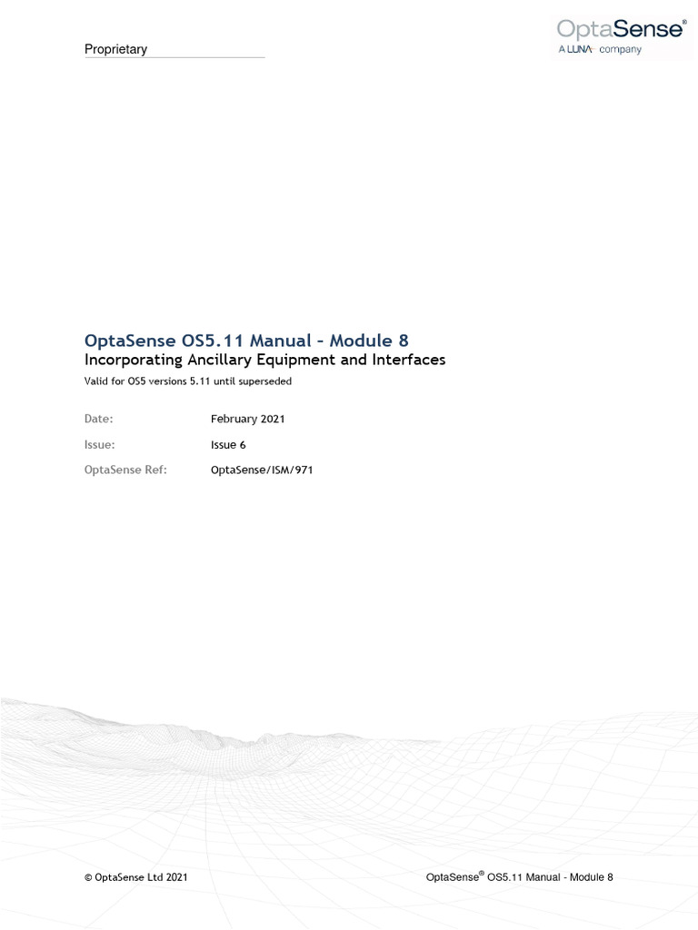 OptaSense OS5.11 Manuals - Module 8 - Incorporating Ancillary Equipment and Interfaces ...