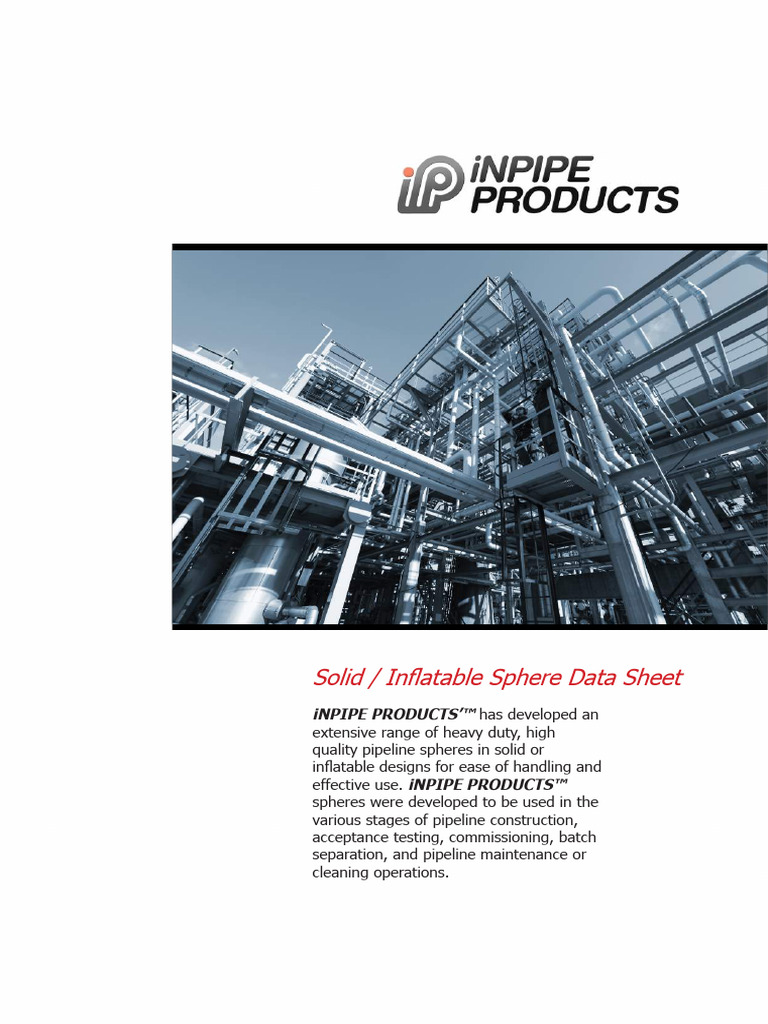 Inpipe Prover Ball | Download Free PDF | Pump | Valve