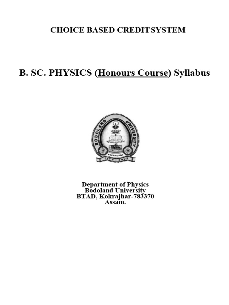 B SC Physics Honours CBCS Revised Syllabus | PDF | Magnetic Field | Waves