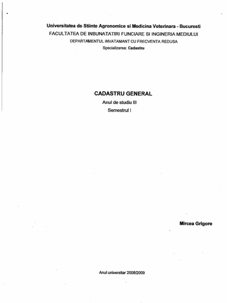 Curs Cadastru General | PDF