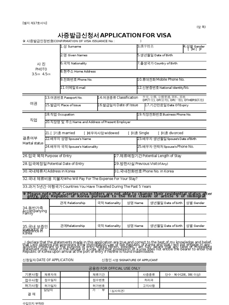 Visa Form | PDF | Travel Visa | Passport