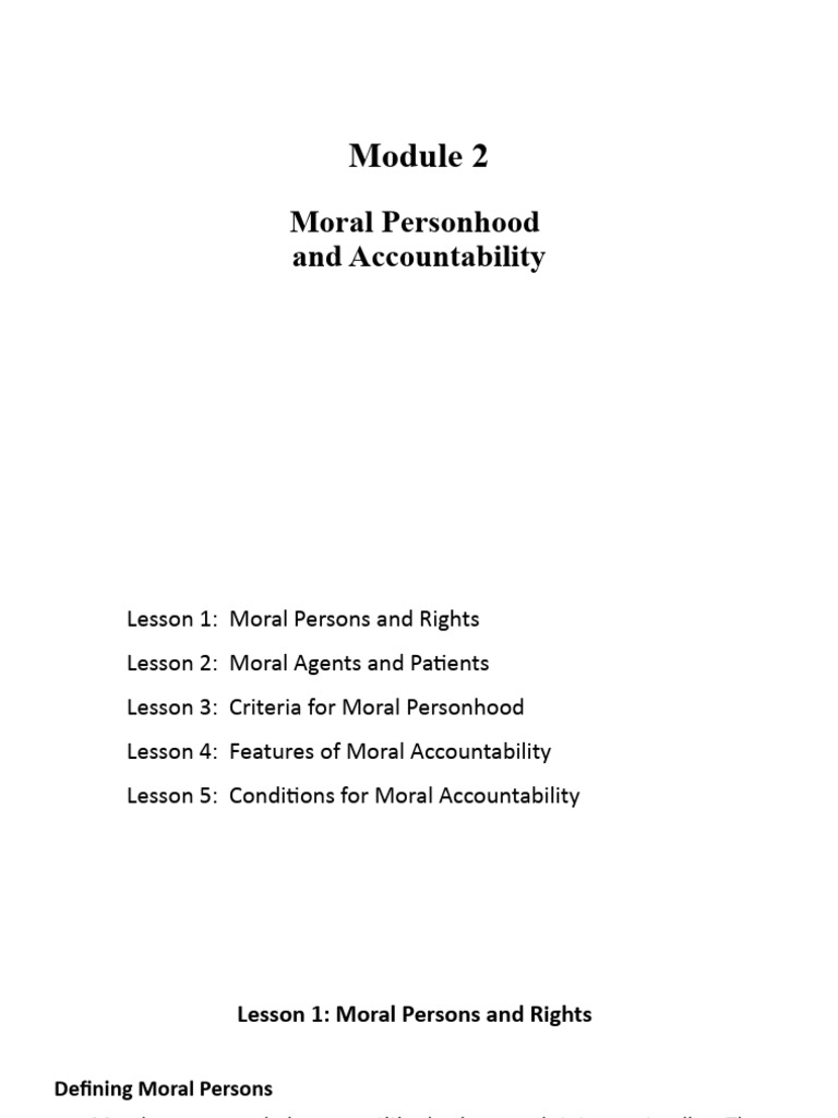 Module 2 Presentation | PDF | Accountability | Rights