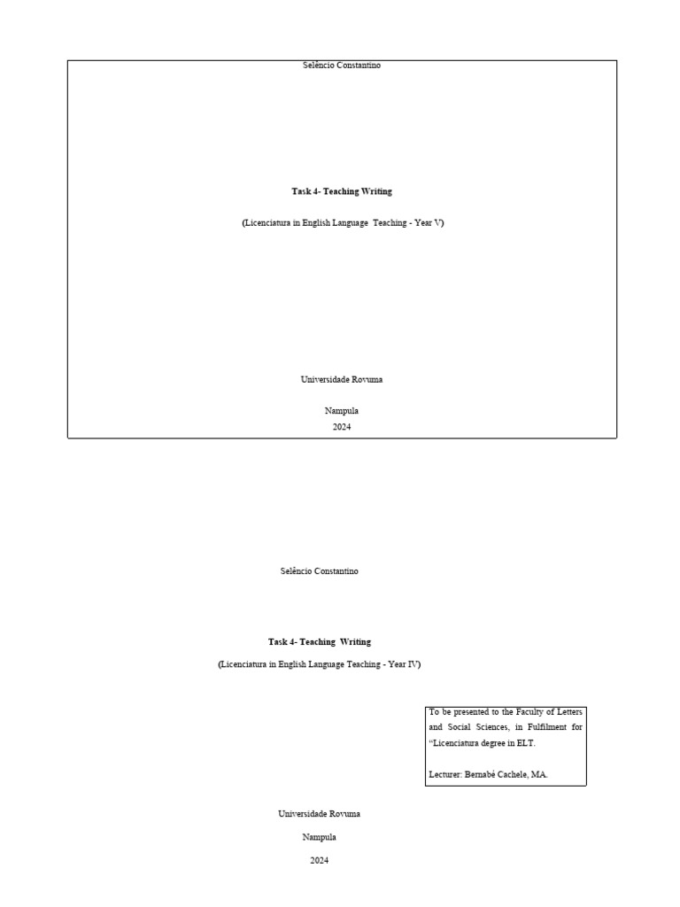 Teaching Writing Lesson Plans Guide | PDF | Lesson Plan | Grammatical Tense