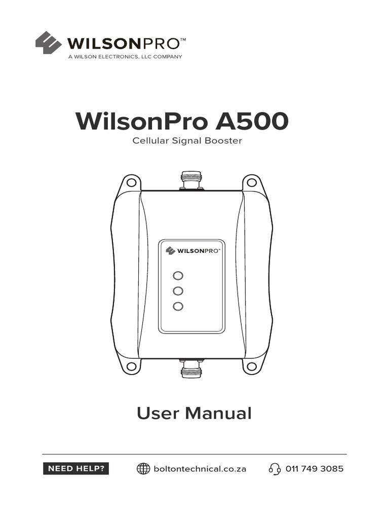 WilsonPro A500 Installation Manual | PDF | Antenna (Radio) | Electrical Engineering