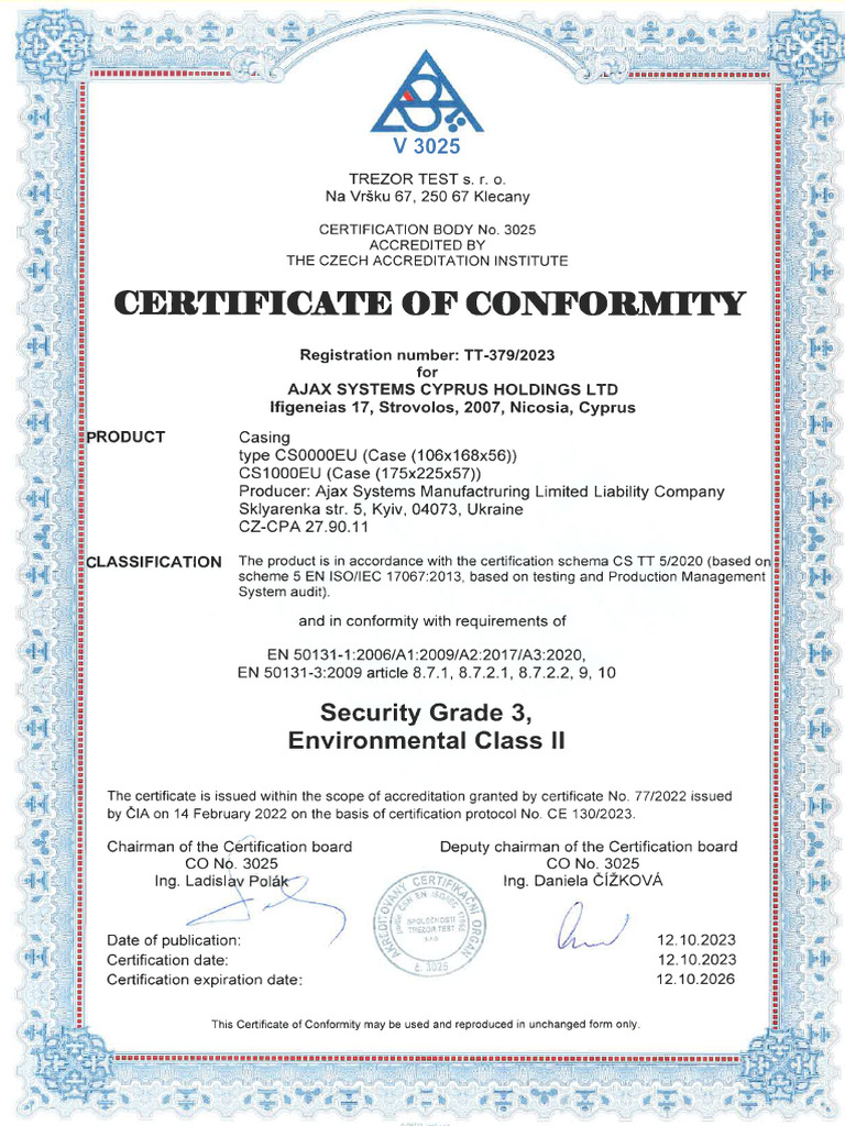 CAJA CASE B CERTIFICADO GRADO 3 | PDF