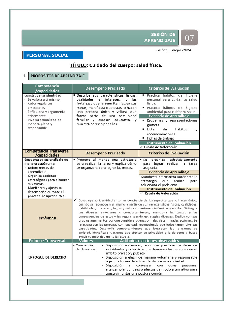 4° U3 Sem3 S7 Ps-Sesion | PDF | Aprendizaje | Las emociones