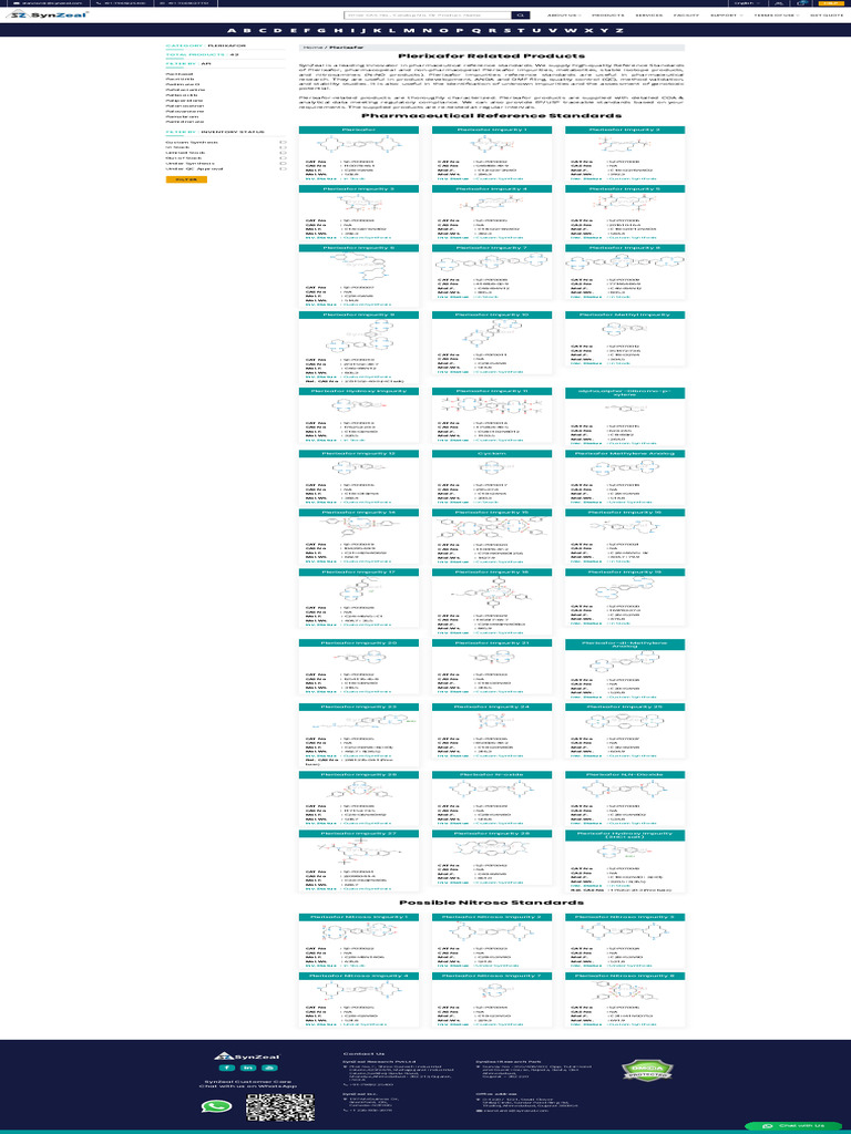 SynZeal Research: High-Purity Plerixafor Impurity Standards For Pharma ...