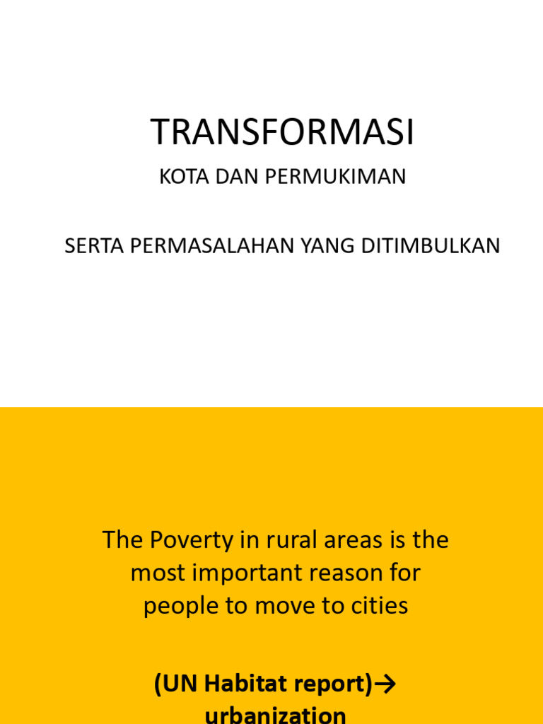 Transformasi Kota Dan Permukiman | PDF