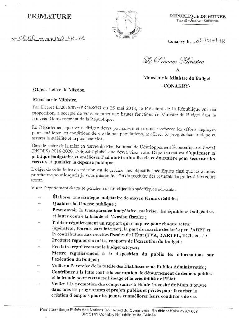 Lettre de Mission | PDF