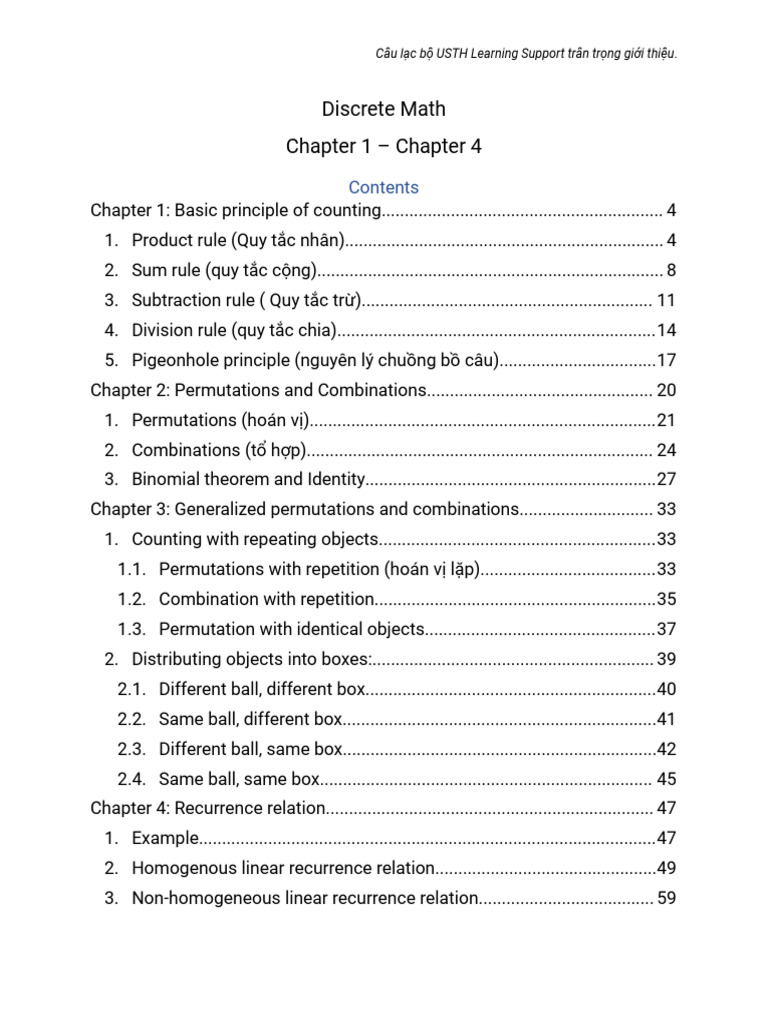 Discrete Math - Chapter 1 - 4 | PDF