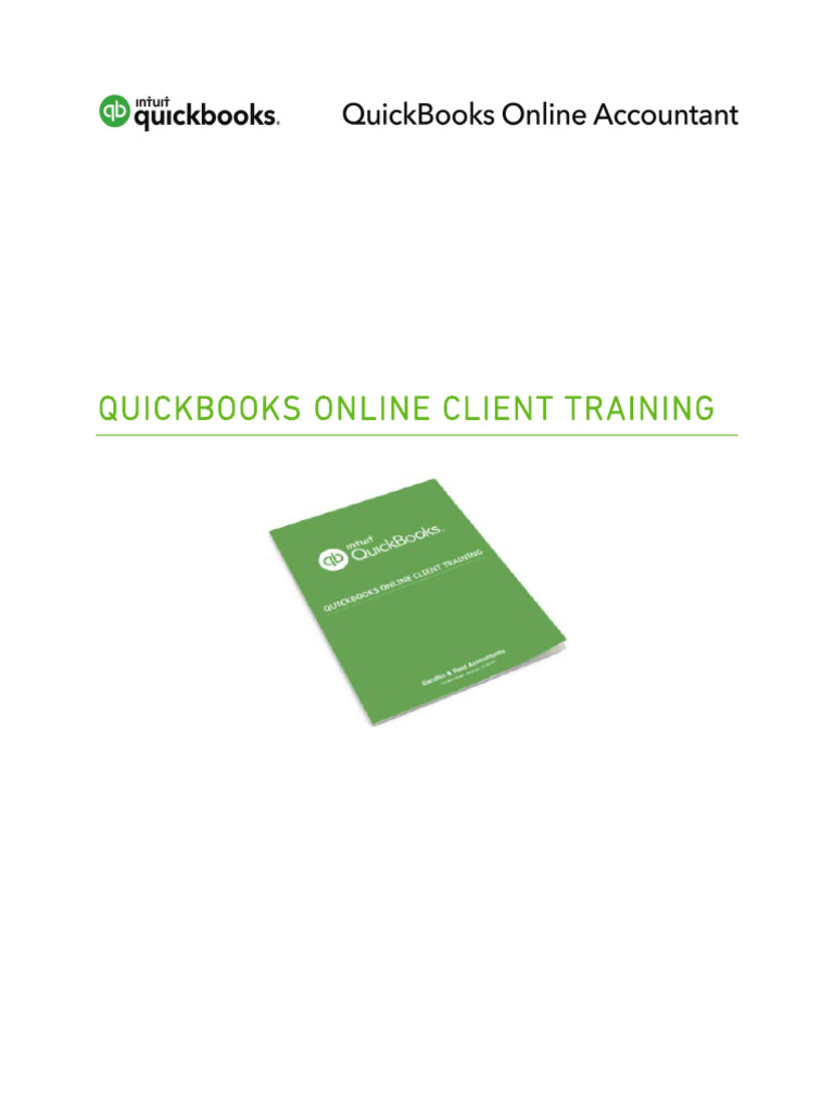 Qbo Training For Your Clients 1 Getting Started Sample v2 | PDF | Quick ...