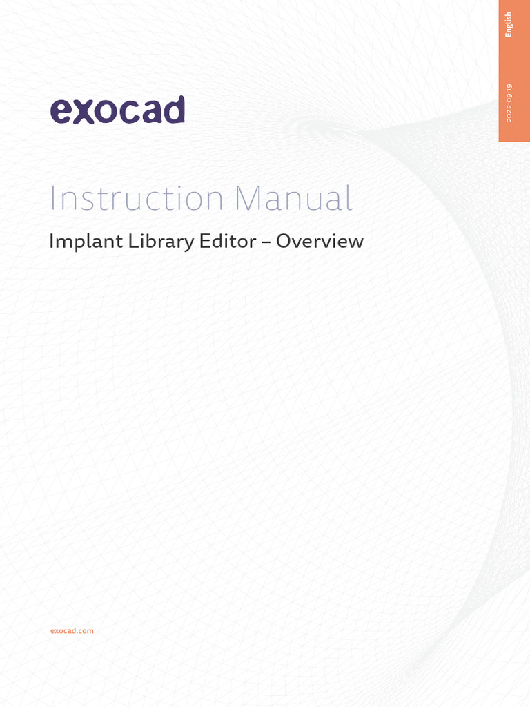 Exocad Instruction Manual Implant Library Editor Overview-En | PDF ...
