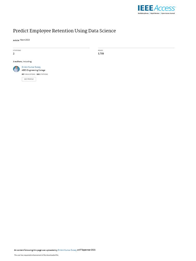 Predict Employee Retention Using Data Sciene | PDF | Machine Learning ...