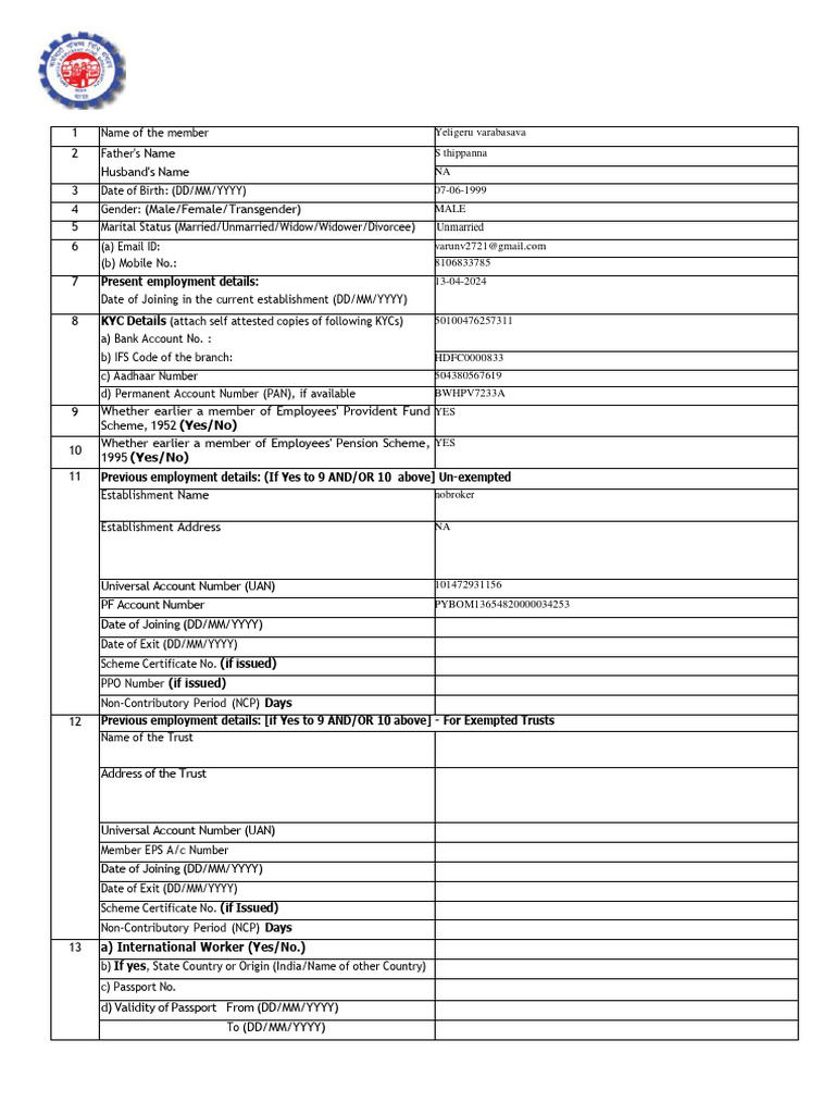 Form 11 | PDF | Access Control | Authentication