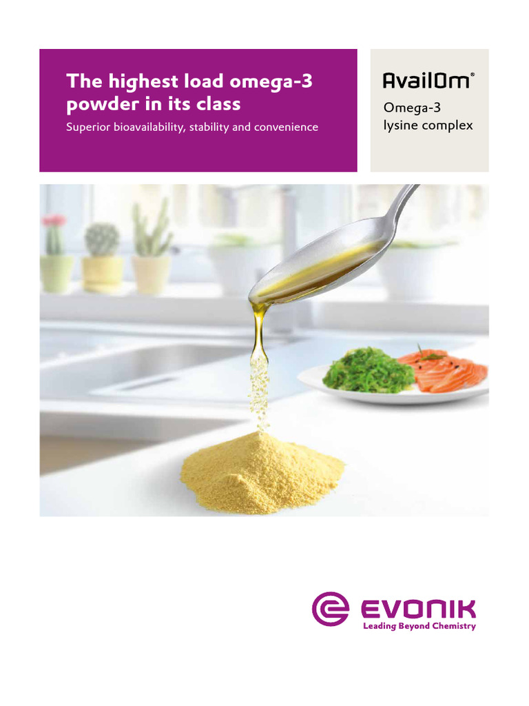 AvailOm Product Brochure | PDF | Omega 3 Fatty Acid | Docosahexaenoic Acid