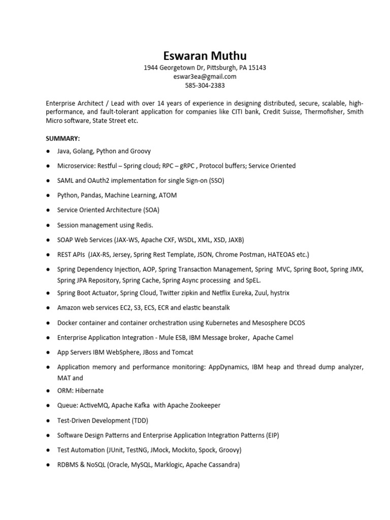 Eswar Muthu Marklogic | PDF | Spring Framework | Web Service