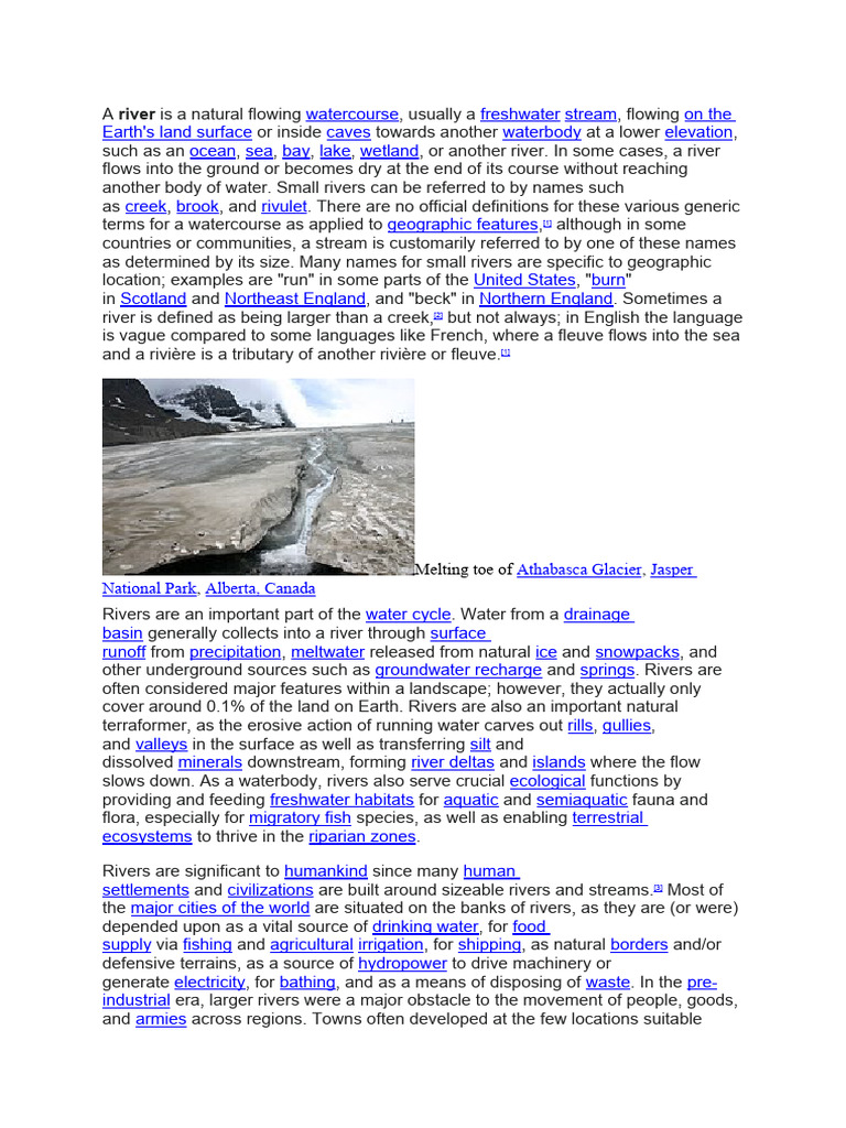 Understanding River Dynamics and Types | PDF | River | Stream