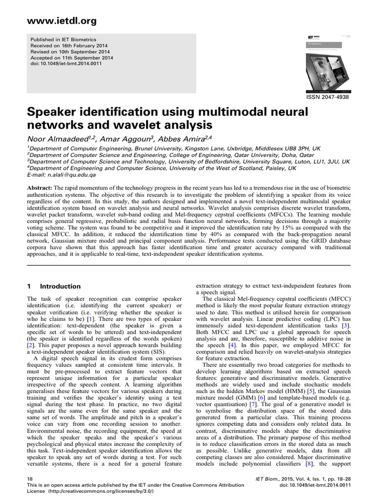 Reference Paper 4 | PDF | Wavelet | Statistical Classification
