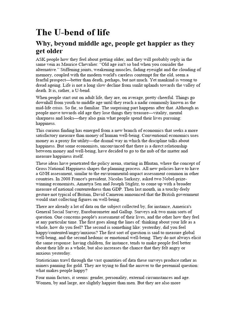 ECONOMIST U-Bend | PDF | Extraversion And Introversion | Happiness