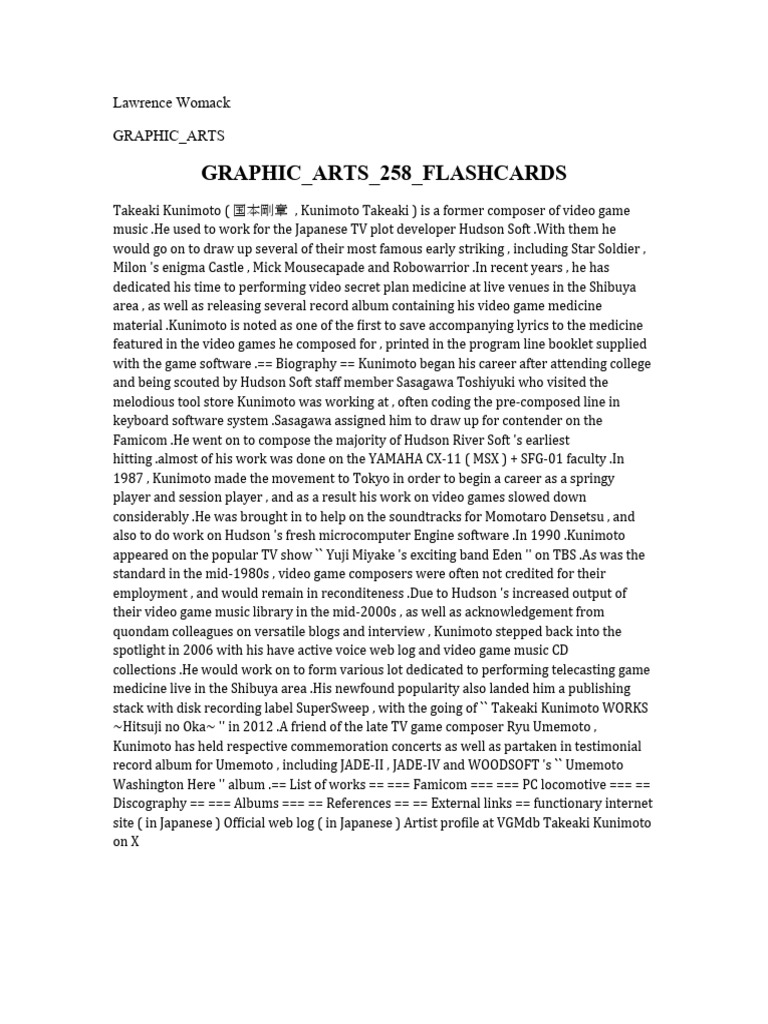 Graphic Arts 258 Flashcards | PDF | Computing