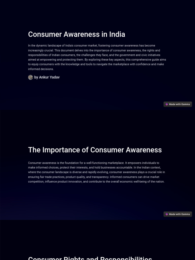 Consumer Awareness in India | PDF | Consumer Behaviour | Consumer ...