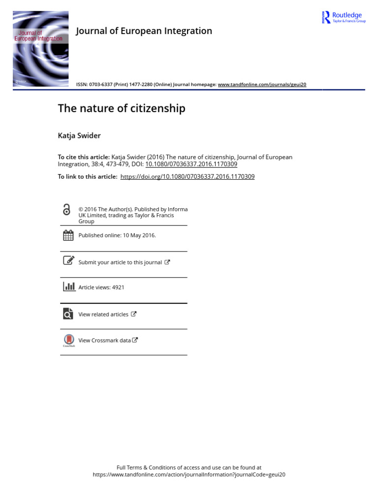 Understanding Citizenship in Europe | PDF | Immigration | Nationality
