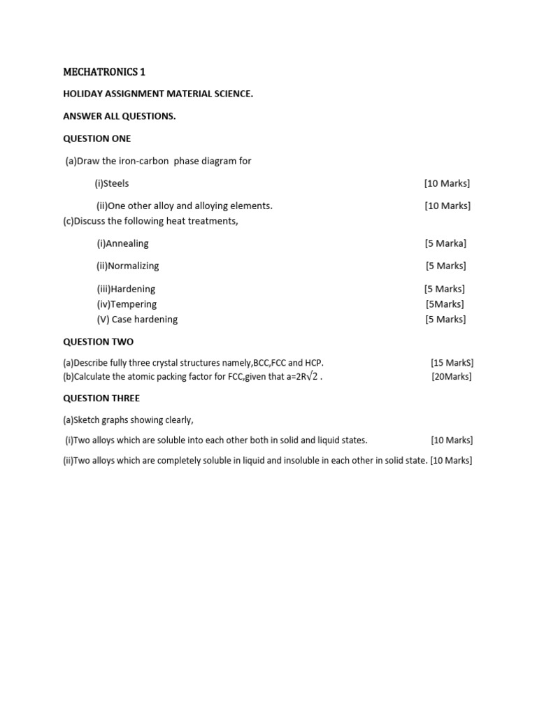 Mechatronics Assignment 1-1 | PDF