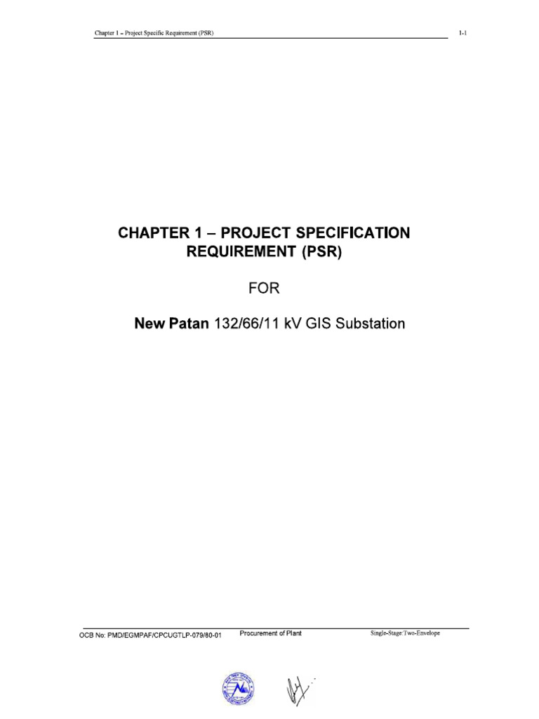 Project Specification Requirement-PSR | PDF