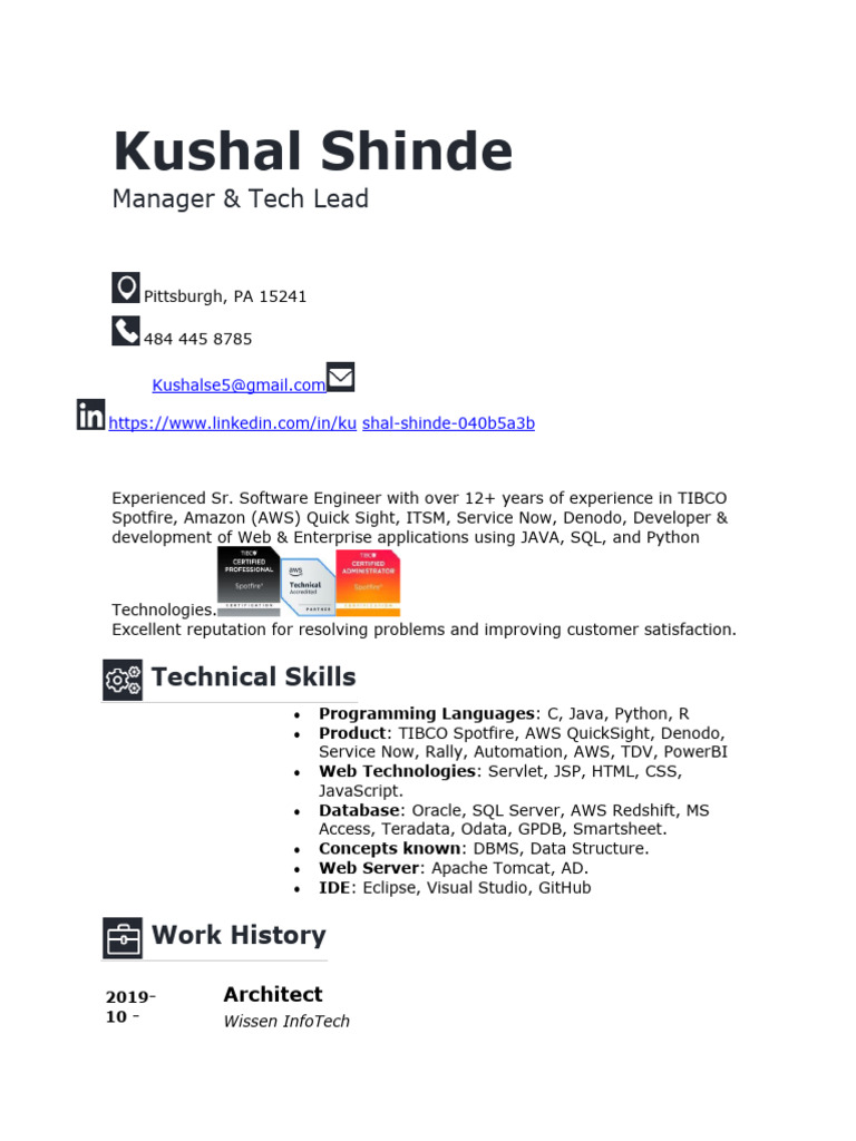 Kushal Shinde RSM | Download Free PDF | Amazon Web Services | Cloud Computing