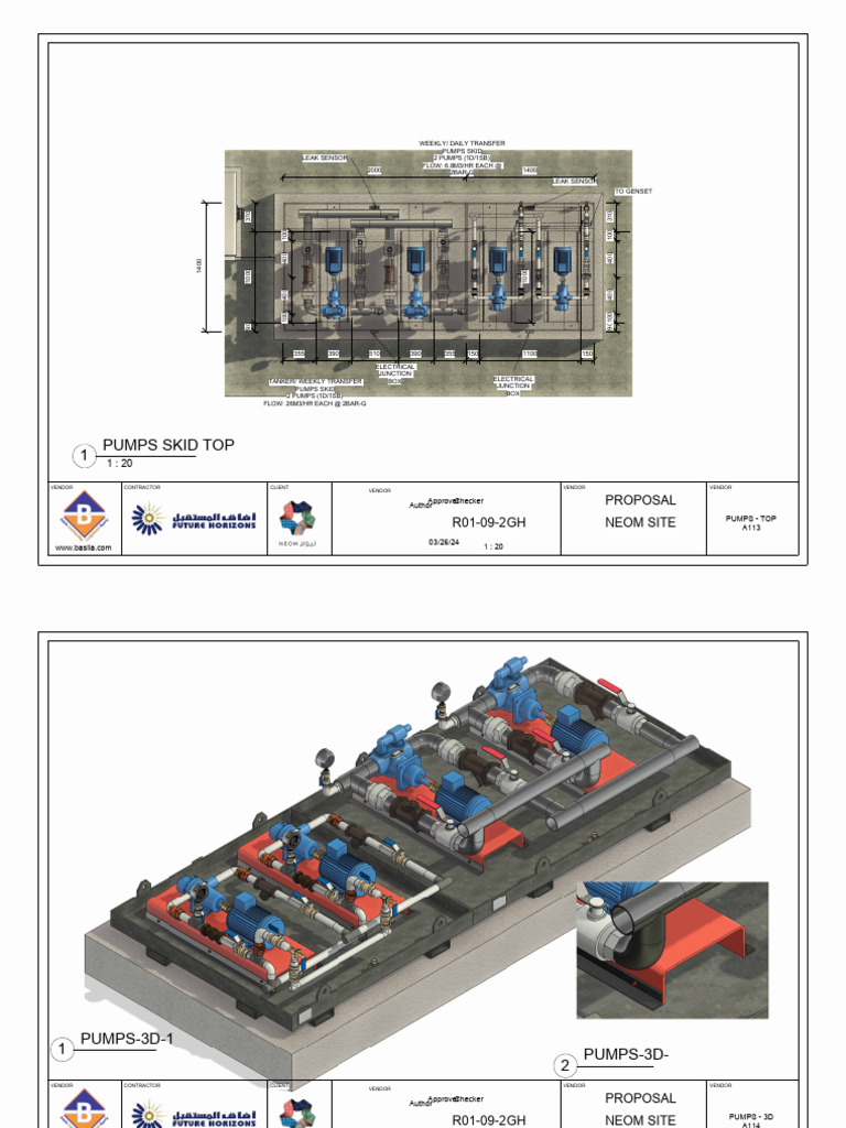 NEOM Site Pump Skid Proposal Details | PDF