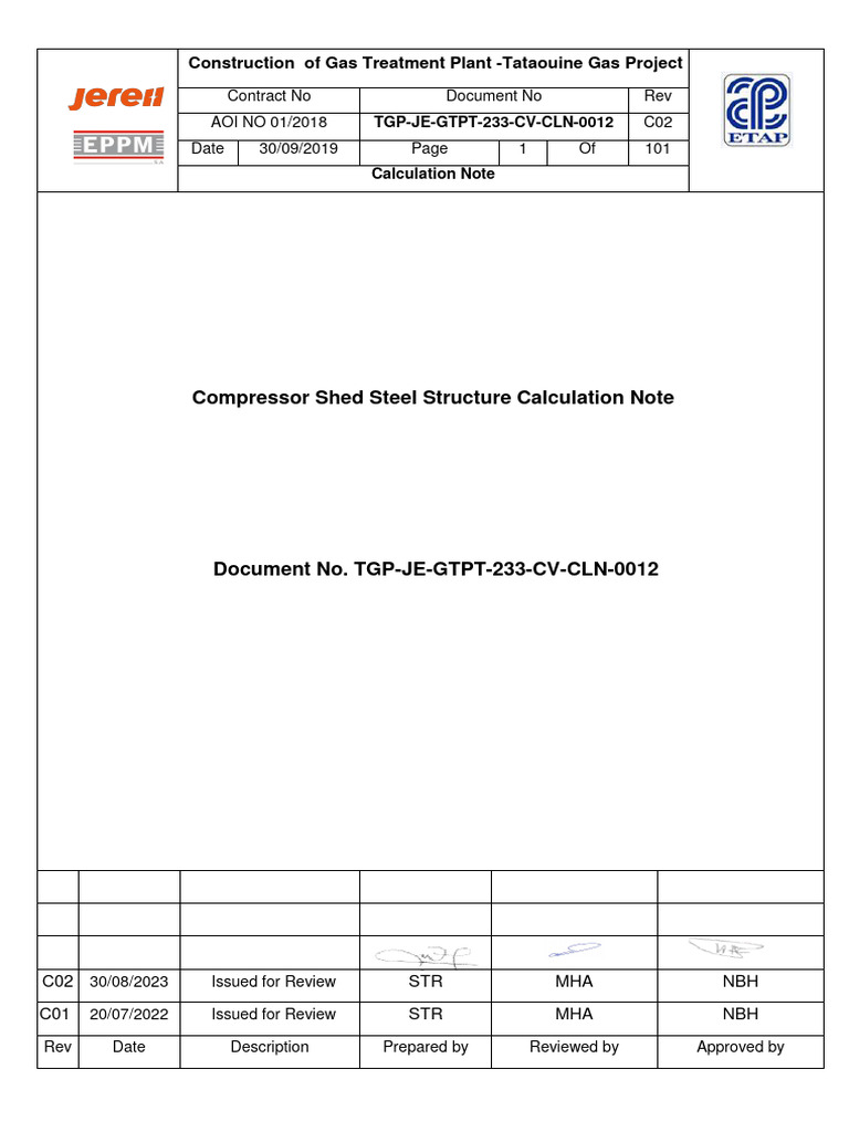 TGP Je GTPT 233 CV CLN 0012 C02 | PDF | Strength Of Materials ...