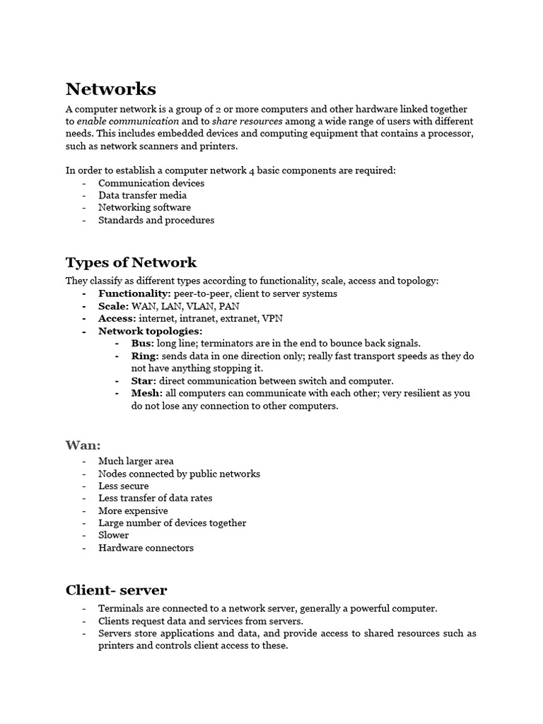 Topic 3 Networks B Computer Science Notes Pdf Computer Network Virtual Private Network 